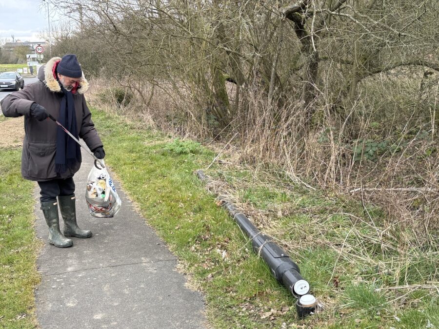 Vandalised ULEZ camera pole left littering grass verge at Arkley – a ...