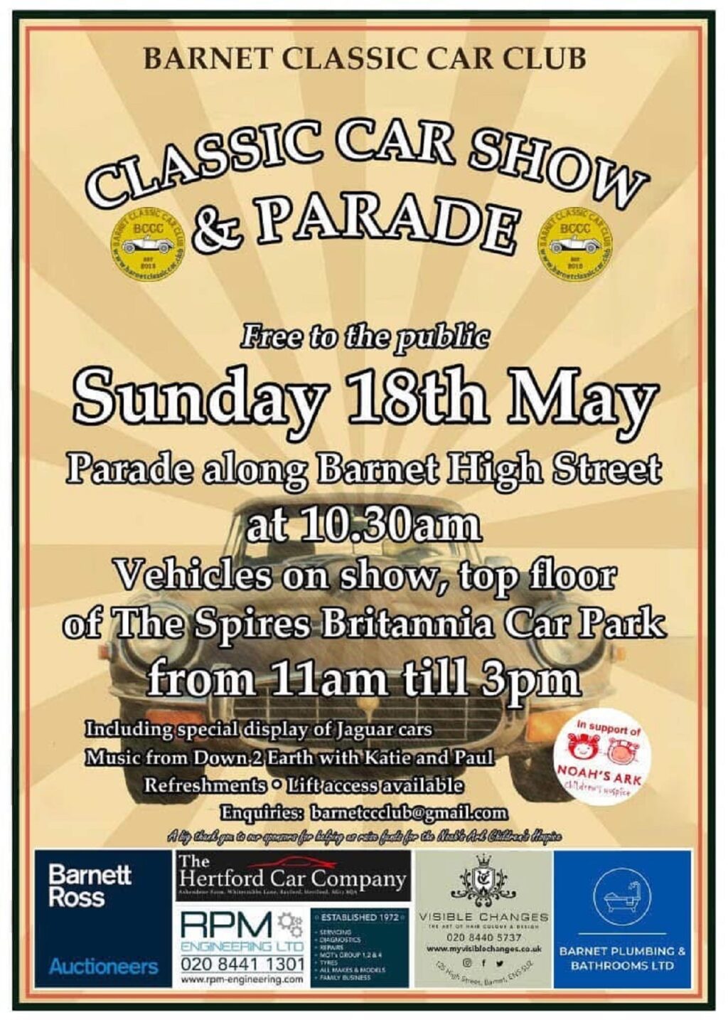 Around 80 classic and vintage cars to parade though Barnet High Street ...