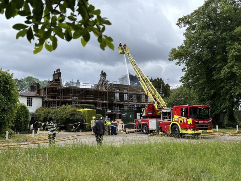 Ten fire engines and 70 firefighters tackled blaze that swept through ...