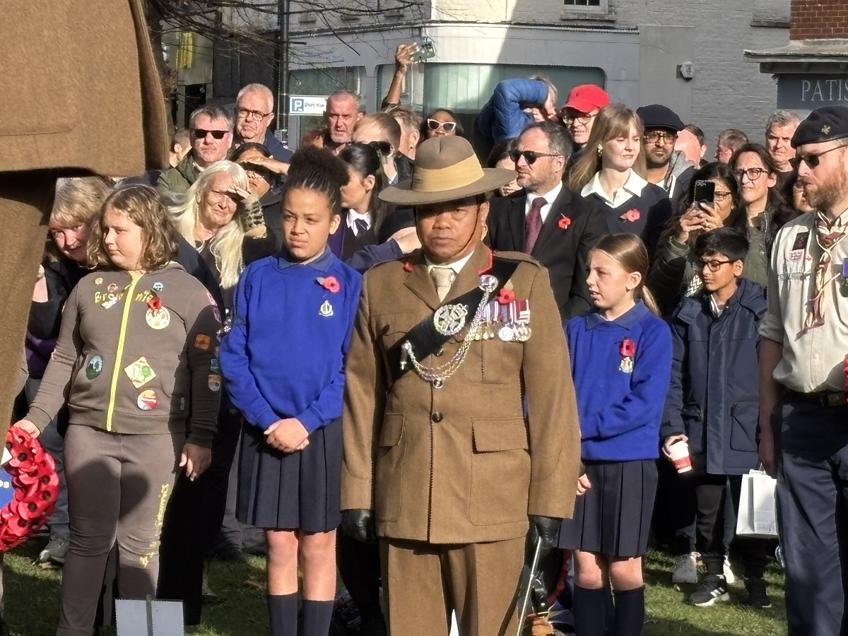 Green around High Barnet war memorial packed for annual Remembrance ...